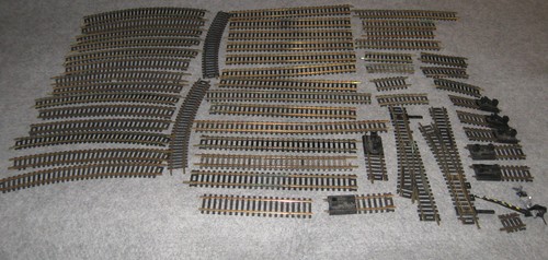 Vtg Lot 50 Piece Atlas Life-Like Brass HO Train Track Switches Curved ...