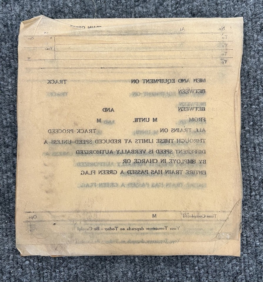 Northern Pacific Railway Train Order Form Pad Vintage Railroad ...