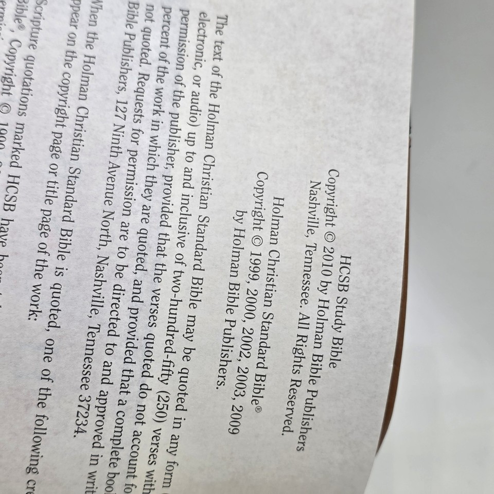 HCSB Study Bible Holman Christian Standard Bible 2010 Brown/Black ...