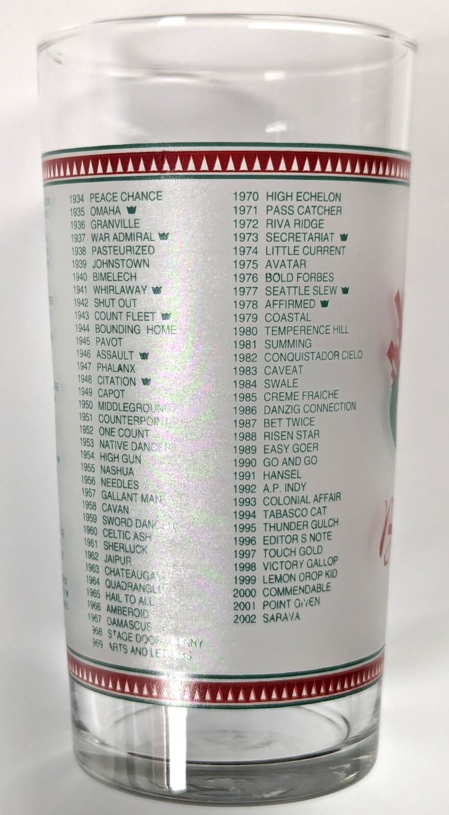 135th Belmont Stakes Horse Racing Souvenir Glass, June 7, 2003 - Free ...