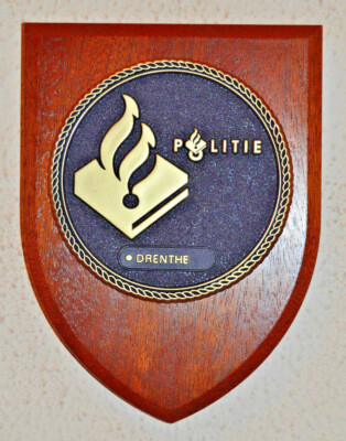 Dutch Politie Drenthe shield plaque police Netherlands | eBay