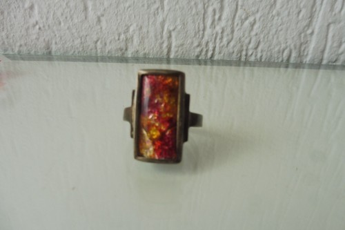Beautiful, old ring, 800 silver enameled | eBay