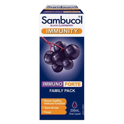 SAMBUCOL IMMUNO FORTE 250ML IMMUNITY LIQUID | eBay Australia