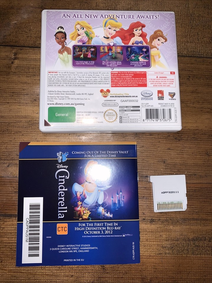 Disney Princess My Fairytale Adventure Nintendo 3DS Game With Manual ...