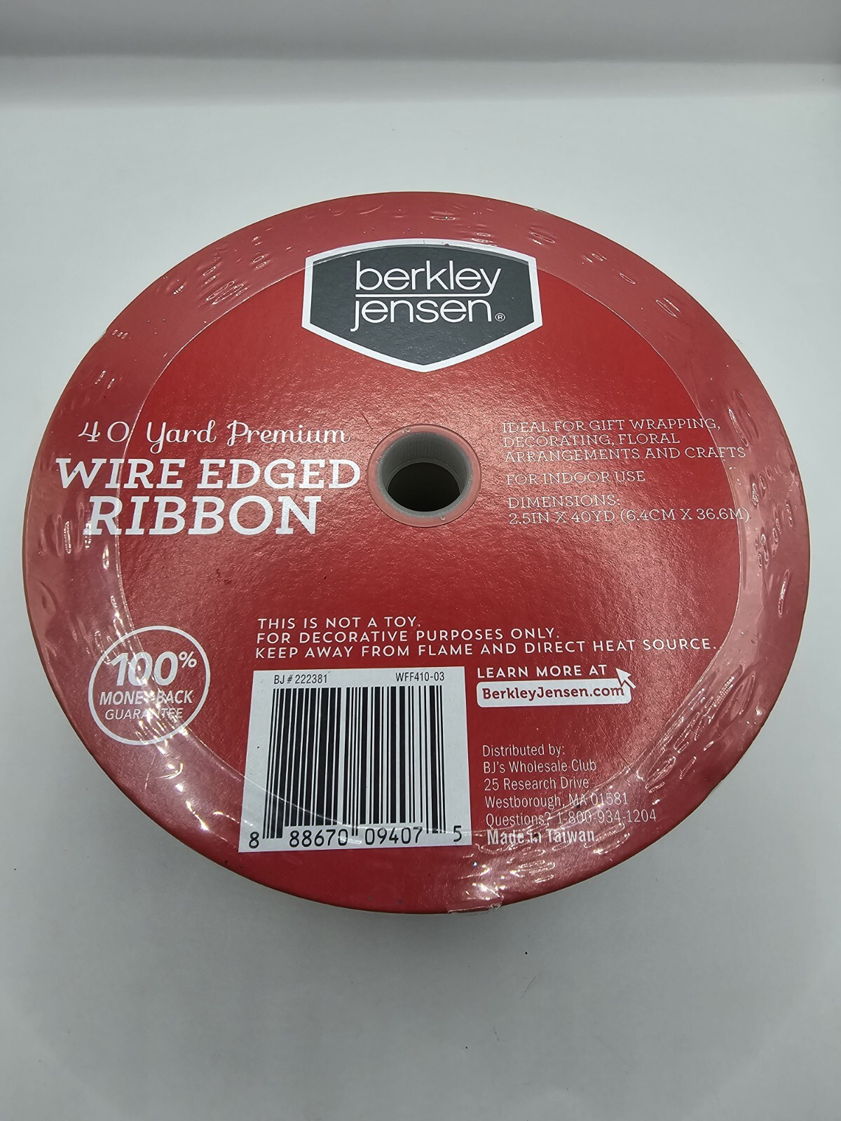 Berkeley Jensen-Premium Ribbon 2.5 inch 40 Yards Red/White-ho ho ho | eBay