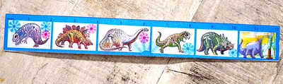 RULER Lenticular Dinosaur 12" Ruler Blue 6 Dinos Flicker Action | eBay