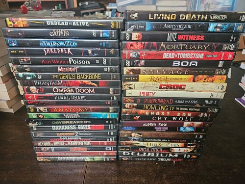 Horror movie lot DVD x43 Phantasm Zombie Croc Prey Delirium Boa ...