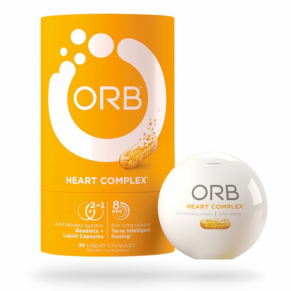 ORB Heart Complex Time Released 30 Liquid Capsules Coq10 USA Vitamin ...