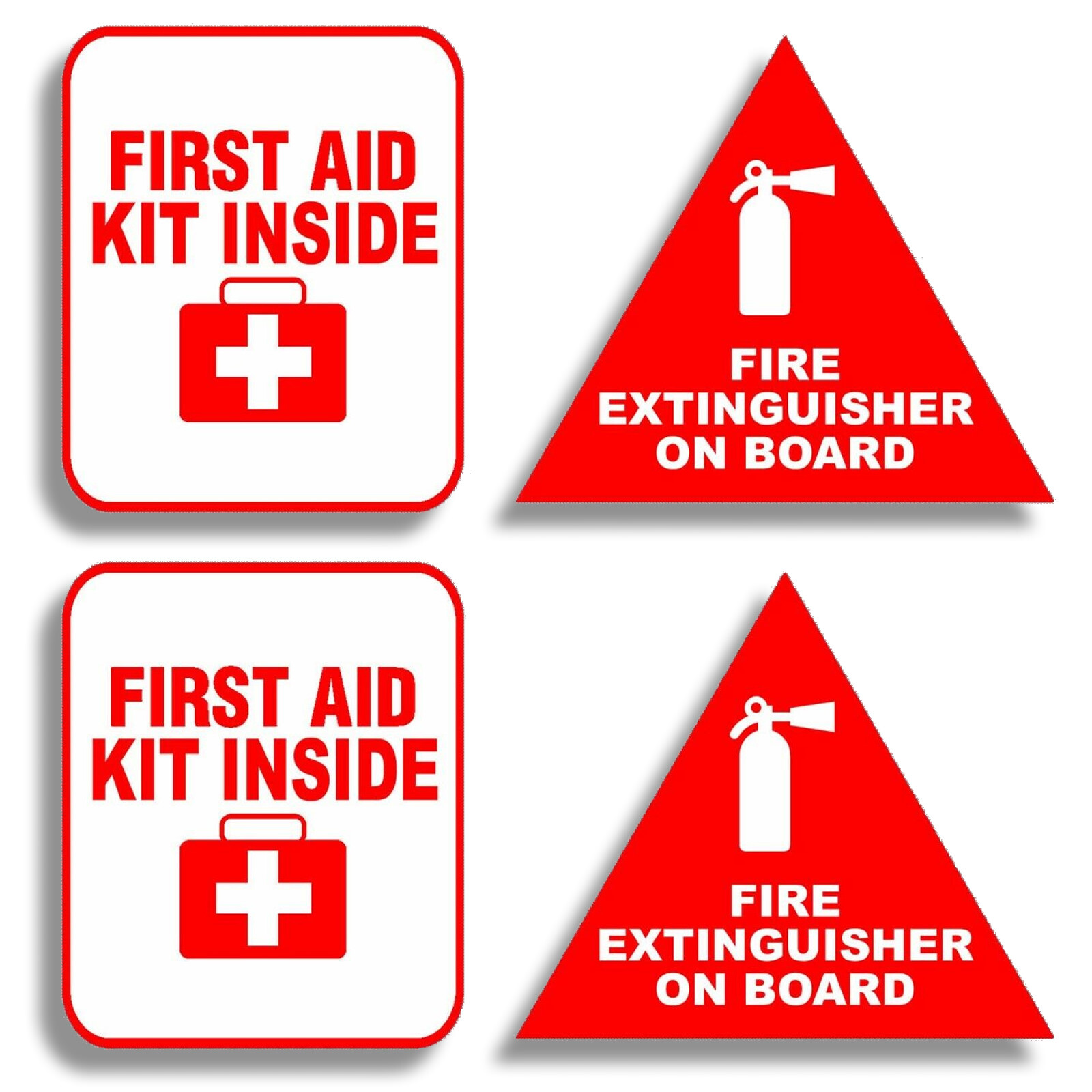 3" Fire Extinguisher First Aid Decals Stickers Pack Label Truck Off ...