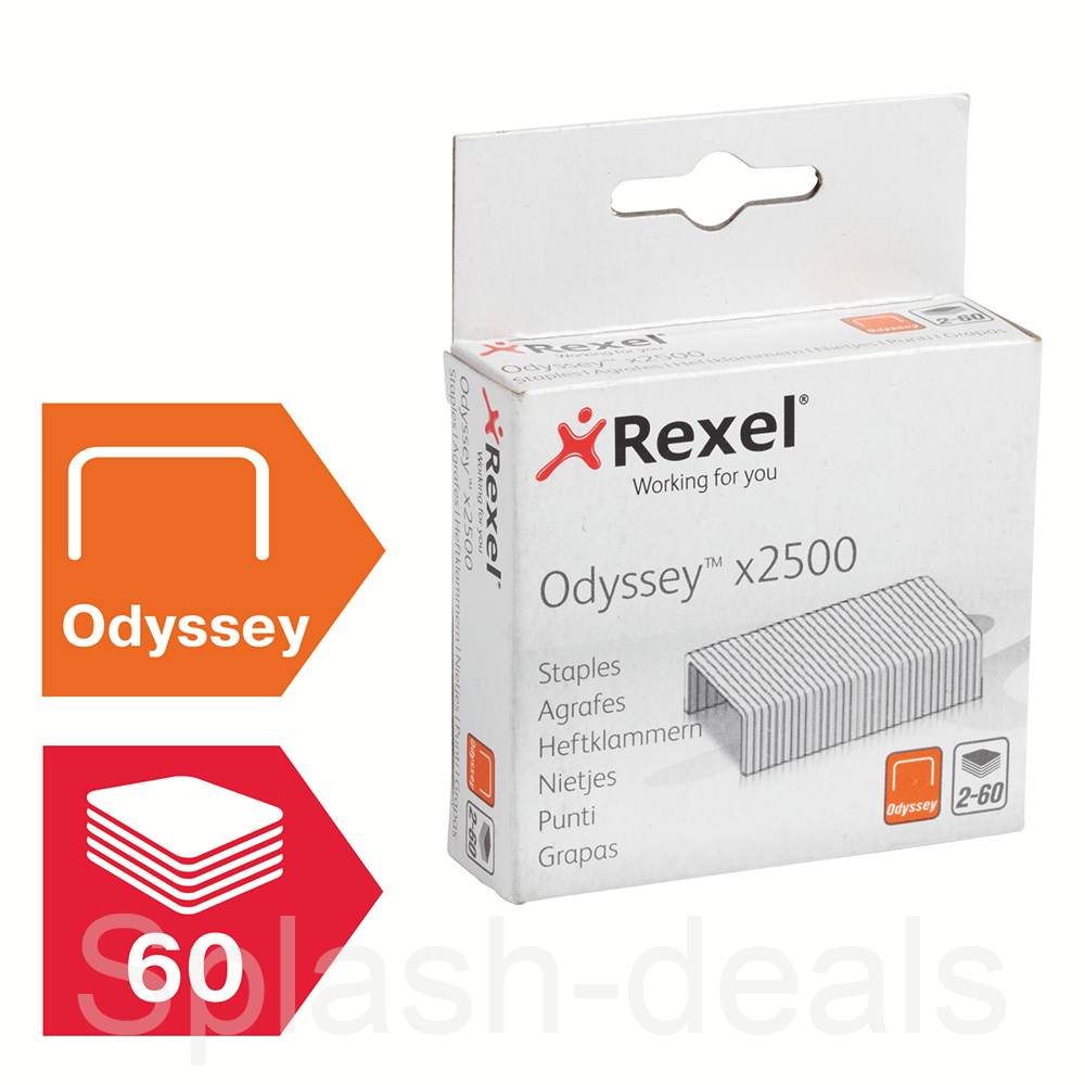 Rexel Odyssey Heavy Duty Staples - 60 Sheet Capacity Very Strong - Box ...