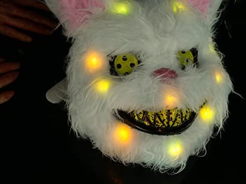 Halloween Scary Mask Bear Rabbit Bunny Mask, Bloody Plush Head Mask ...