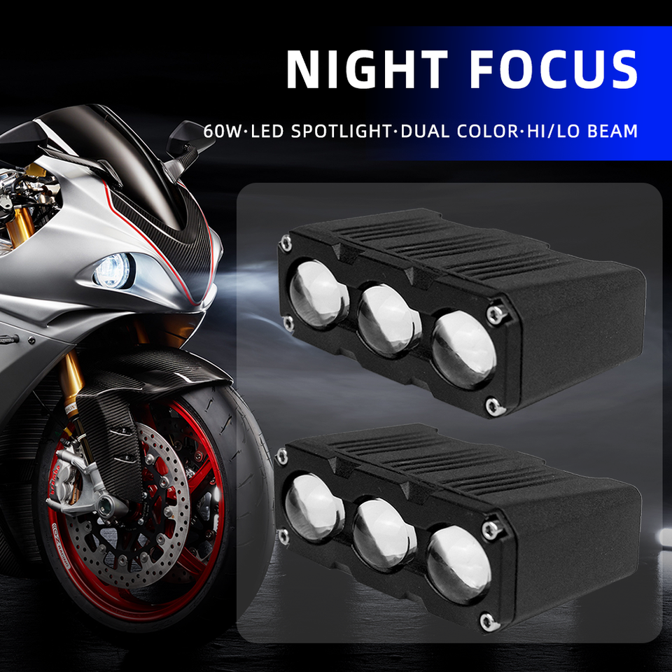 Set 2PCS 2"26W High Low Beam Yellow White LED Projector Slim Spot ...