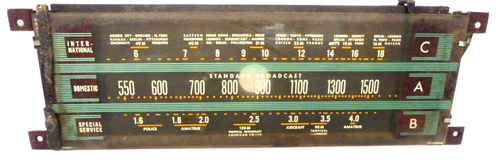vintage RCA K80 CONSOLE: GLASS STATION GRAPHIC & DIAL UNIT w/ orig ...