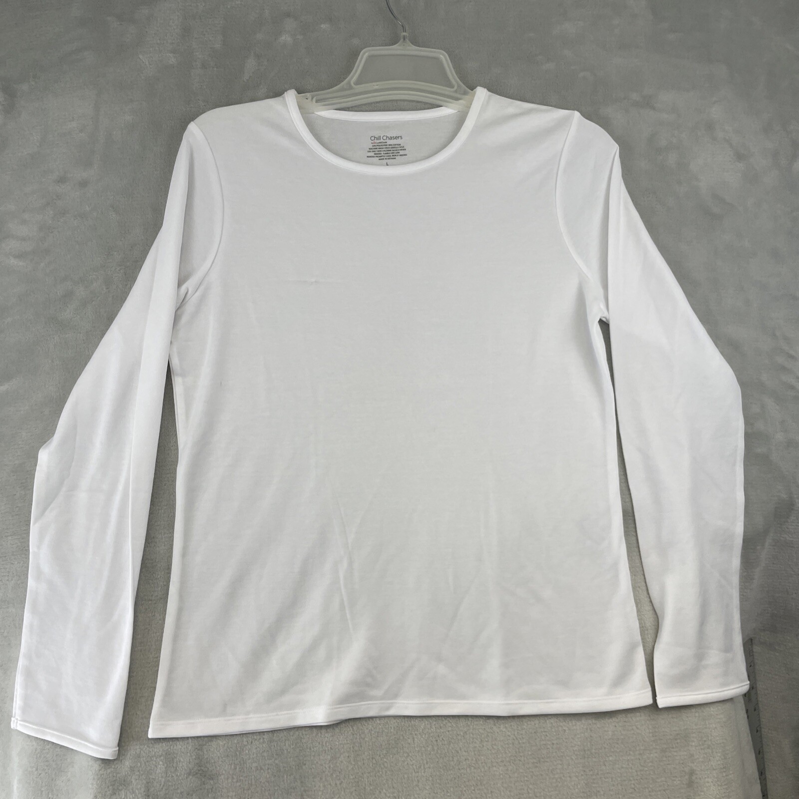 Chill Chasers by Cuddl Duds Shirt Women's Sz L White Base Layer ...