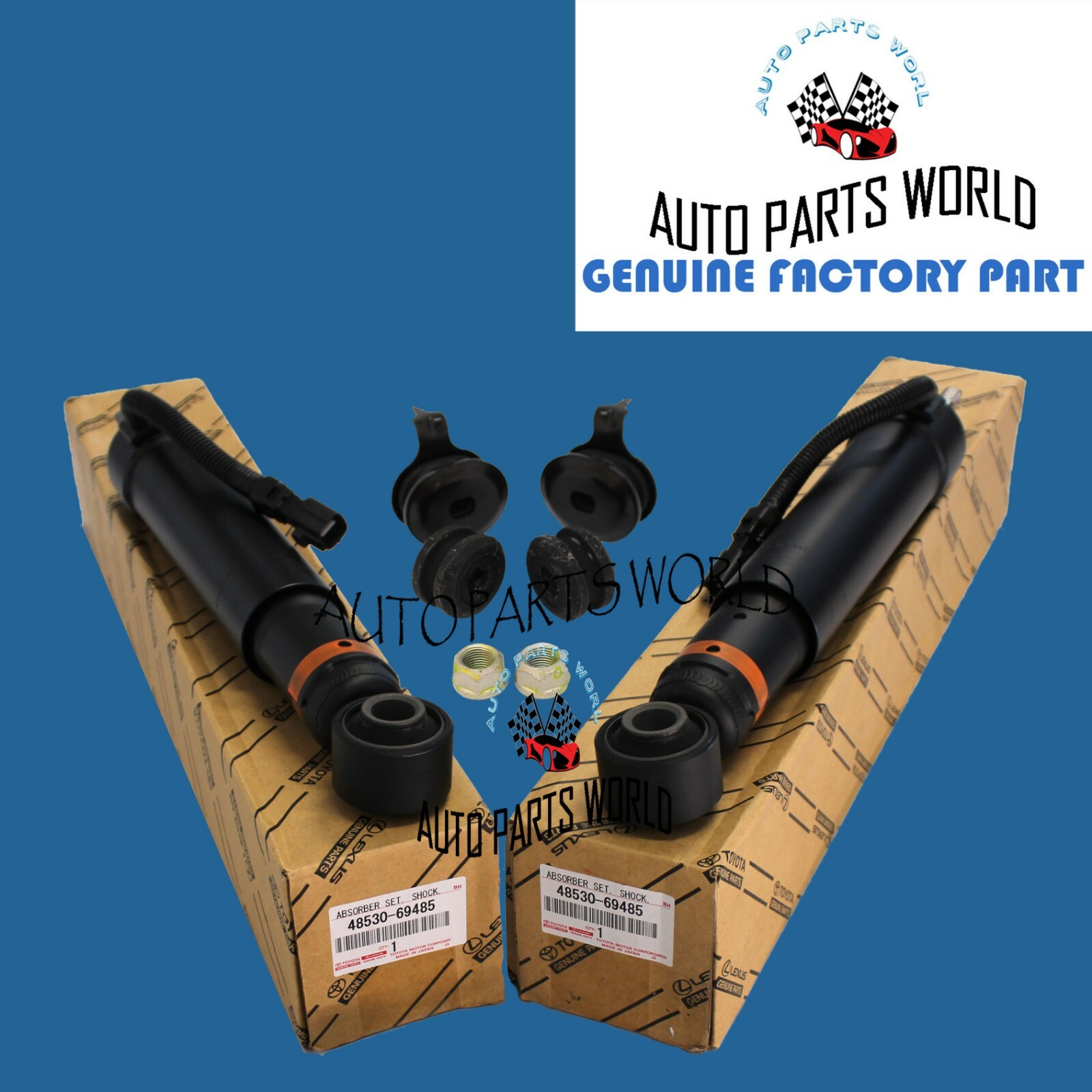 GENUINE LEXUS 03-09 GX470 REAR SUSPENSION SHOCK ABSORBER SET OF 2 X ...