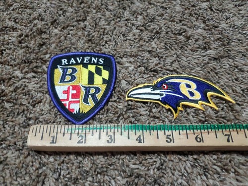 2 Baltimore Ravens NFL Authentic Game Jersey Patches Ripon 3" x 3.5 ...