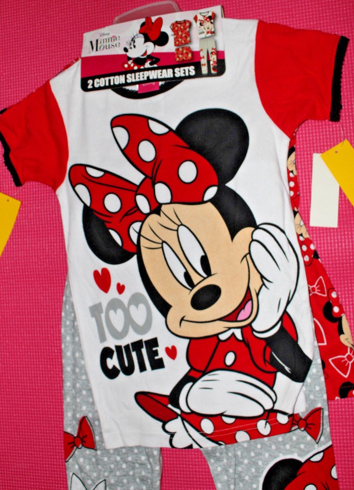 NWT, Disney Licensed Minnie Mouse 2 SETS (4pcs) sleep wears Girls, size ...