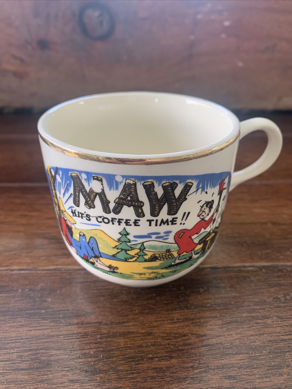 Vintage Appalachian Coffee Mug Cup Colorful Graphics Maw Its Coffee ...