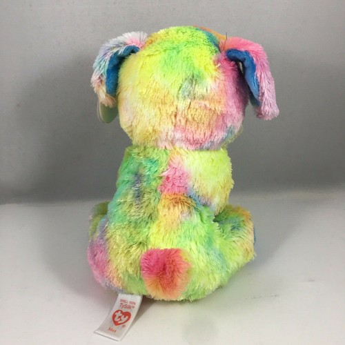 Ty Beanie Baby Boos MAX Autism Awareness Day 4/02 Tie Dyed Dog (6 Inch ...