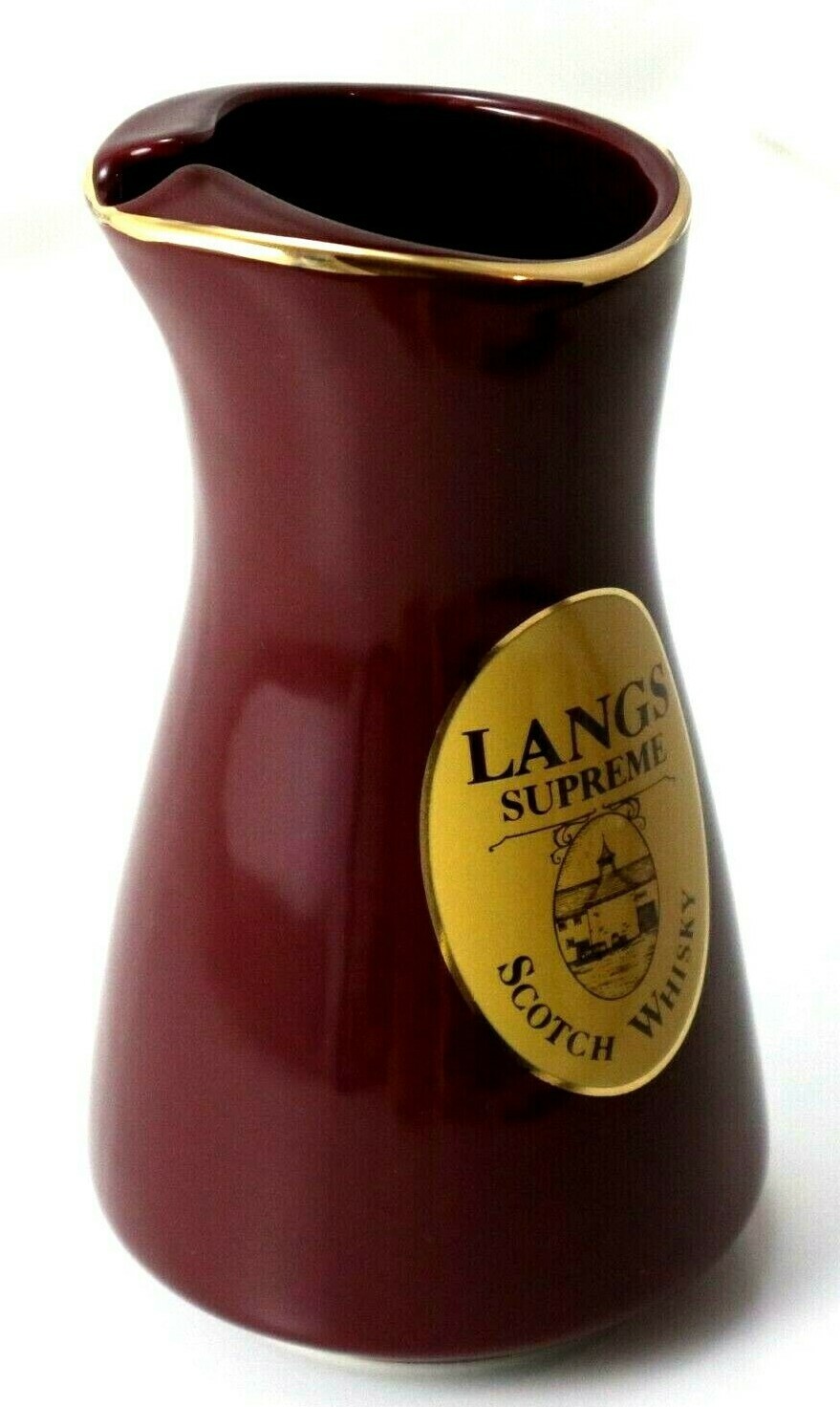 LANGS Supreme Scotch Whisky Pub JUG by Seton Pottery UK Vintage Retro ...