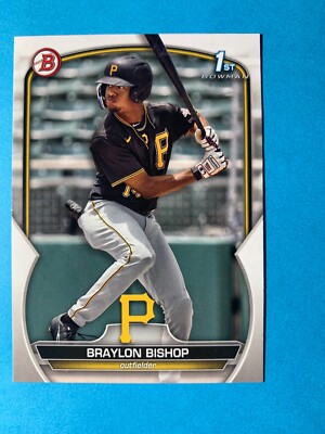 2023 Bowman Braylon Bishop #BP-90 Paper 1st Bowman Pittsburgh Pirates ...