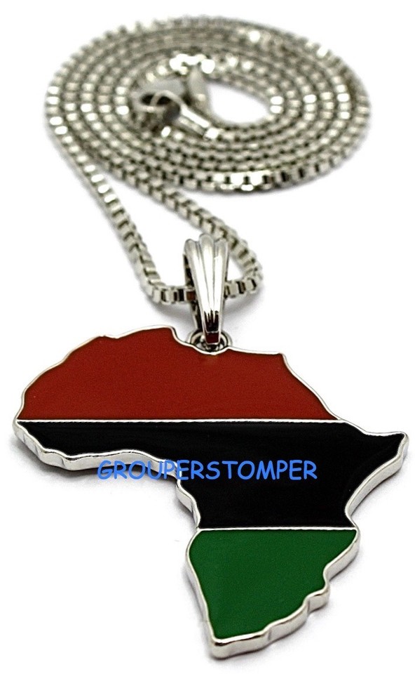 Africa Map Jamaican Pendant Necklace With Assorted Style Chains | eBay