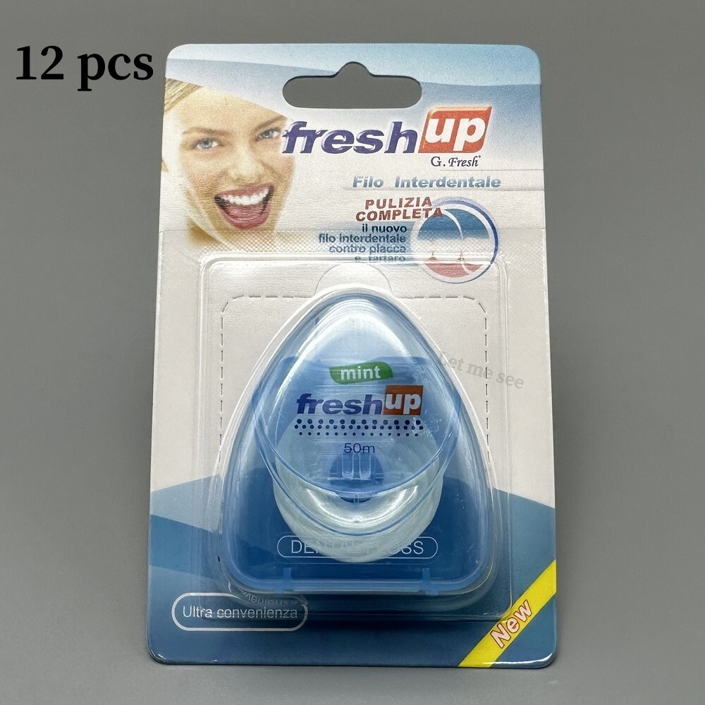 12x FreshUP Dental Teeth Floss Oral Hygiene Cleaner Wire Thread Mint ...