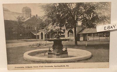 OLD SPRINGFIELD ILLINOIS STATE FAIR GROUNDS FOUNTAIN, BUILDINGS RARE ...