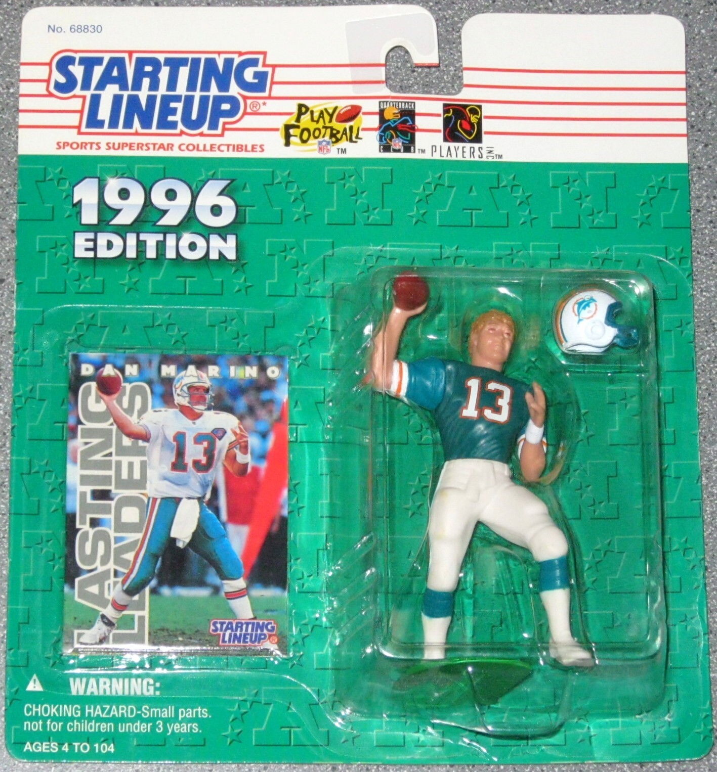DAN MARINO~1996 NFL STARTING LINEUP SLU ACTION FIGURE & CARD (NEW in ...
