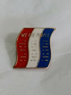 We The People Tiny Scroll Lapel Hat Jacket Pin Red White & Blue July 4 ...