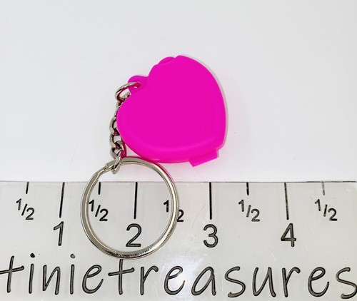 Tupperware mini Heart keeper keychain In Neon Pink New tinietreasures ...