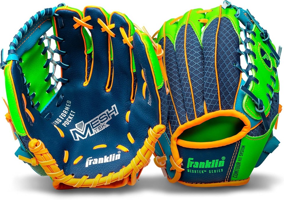 Kids Baseball Glove + Foam Ball Sets - Meshtek Youth Teeball Gloves for ...
