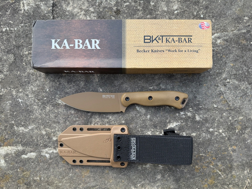 KA-BAR Becker BK19 Nessmuk Bushcraft 4.3125" 1095 Cro-Van Fixed Blade ...