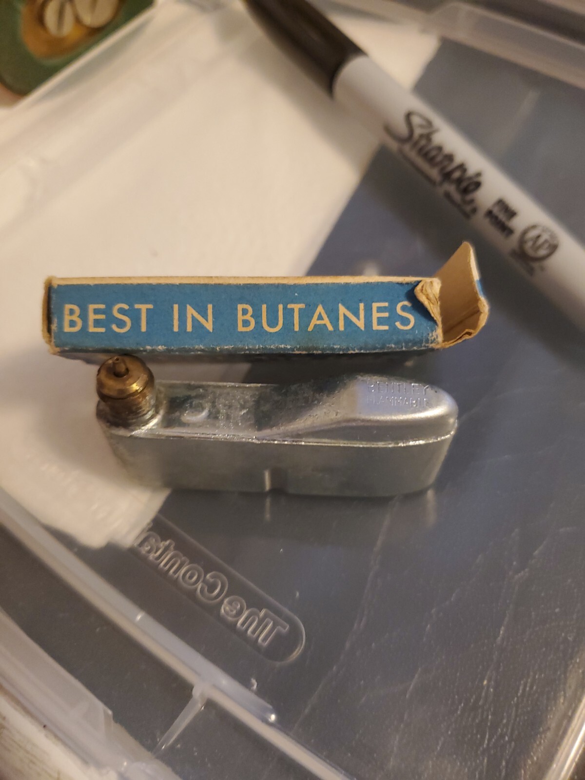 bentley butane gas lighter refill in box vintage austria Super Rare ...