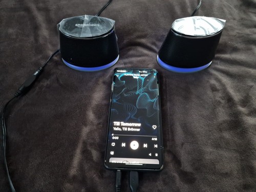 Amazon Basics Black USB Plug-n-Play Computer - 2 Speakers for PC or ...