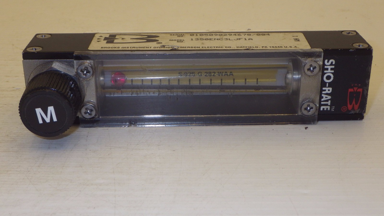 BROOKS SHO-RATE 1350ENC3LJF1A FLOWMETER 200 PSIG AT 250F | eBay