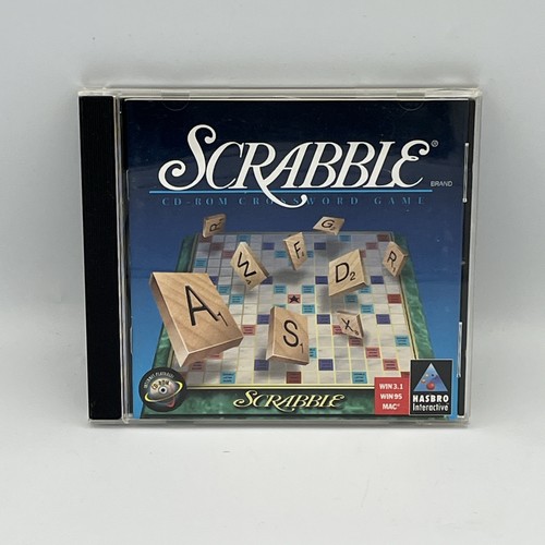 Scrabble CD-ROM Crossword Game (PC Windows Mac) Hasbro Complete w ...