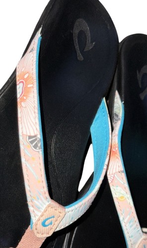 OluKai Ho' Op Flip Flop Women's 5 US - Beach Scene Straps 20361 | eBay