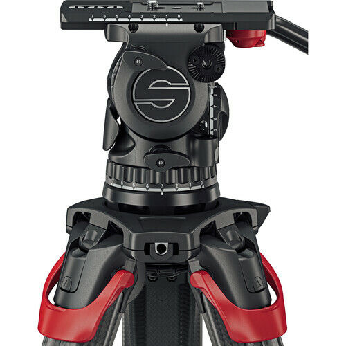 Sachtler System aktiv12T & flowtech 100 with Mid-Level Spreader S2074T ...