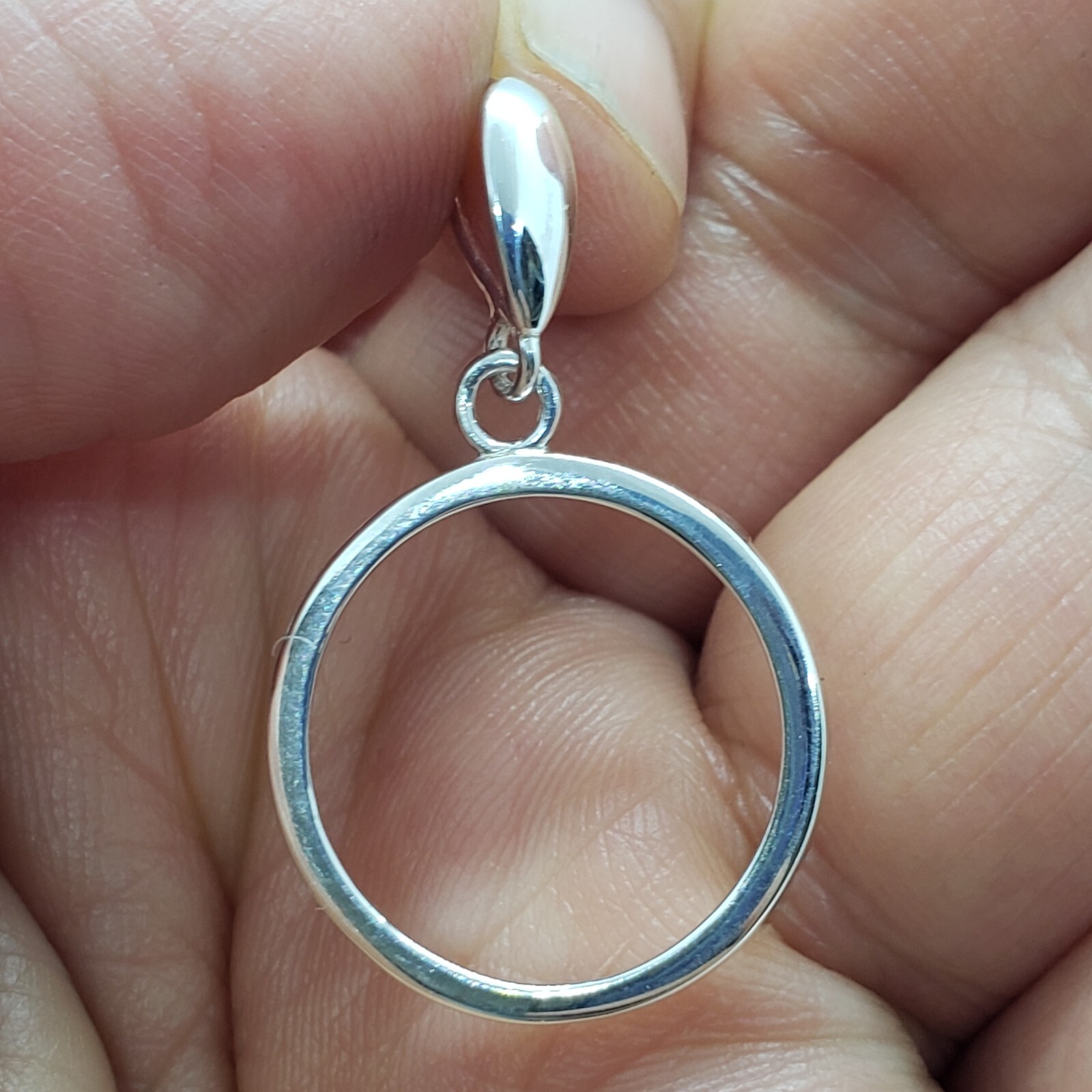 925 Sterling Silver Penny Bezel 19 mm Coins Prong Back Round Edge 1 ...
