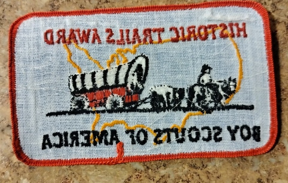 BOY SCOUTS BSA Patch Historic Trail Award Badge Pioneer Covered Wagon ...