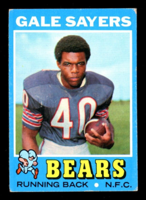 1971 TOPPS NFL FOOTBALL #150 Gale Sayers HOF EX Cond Chicago Bears Card ...