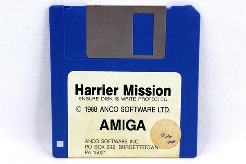 Harrier Mission 1988 Anco 3 1/2" Floppy Disk Amiga Computer Game | eBay