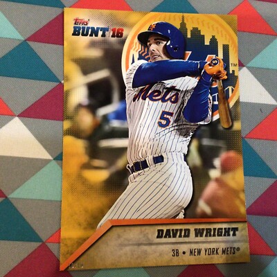 David Wright #178 Mets HOF 2016 Topps BUNT 5X7 Gold Version 10/10 Made ...