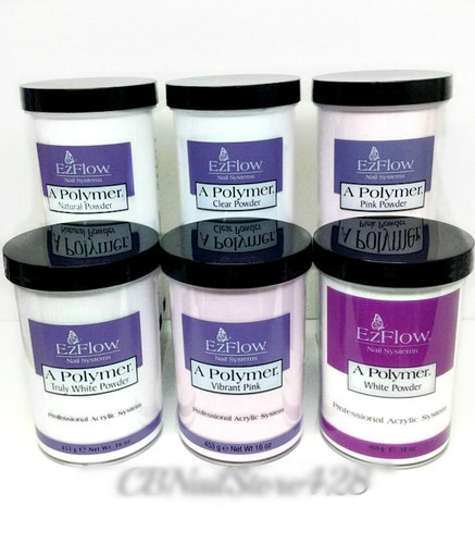 Ezflow - Polymer Acrylic Nail Powder 16oz/453g - Choose Your Color | eBay