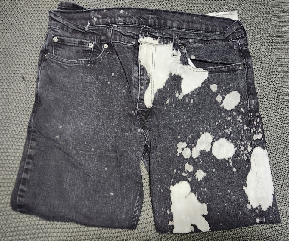 Levi's 502 Men's Bleached Black Jeans 38 X 30 Punk Skinhead Subculture ...