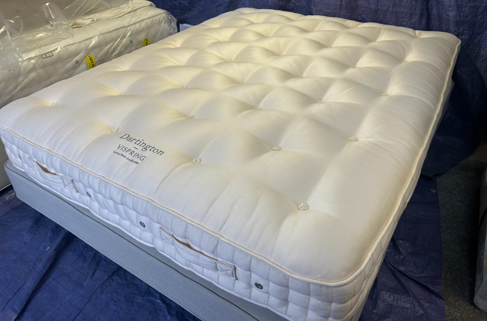 Vi Spring Dartington 5ft king size Shallow Bed Divan Sprung Base grey ...