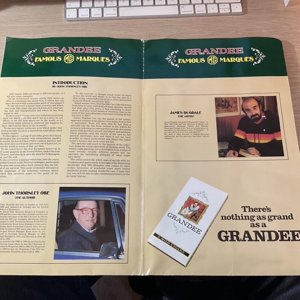 Grandee Famous Marques MG Cards. Complete Set In Presentation Folder ...