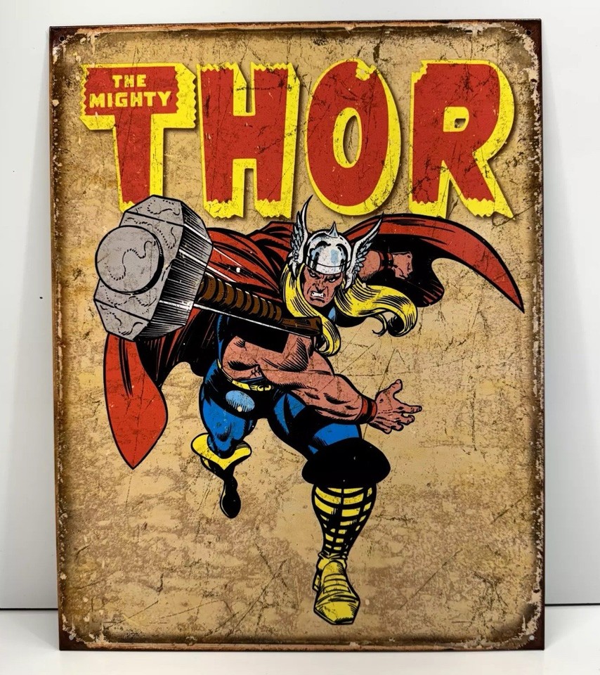 Desperate Enterprises Tin Sign 12.5x16 Thor Retro Made in USA | eBay