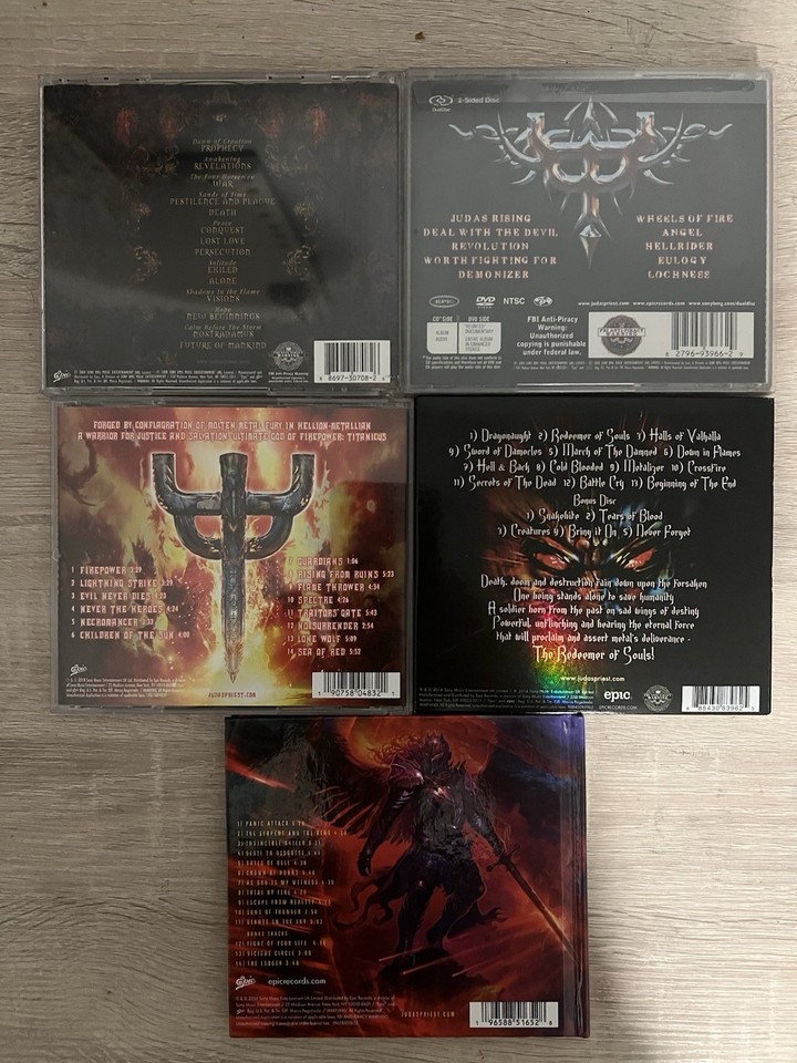 Judas Priest 5 Cd Lot Nostradamus Judas Is Rising Firepower Invincible ...